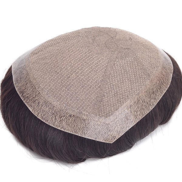 Silk Top with Injected PU all around Hair Replacement System for Men ...